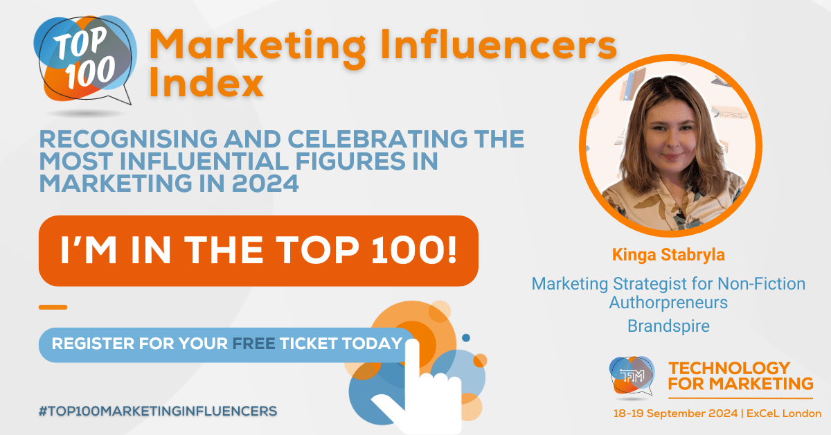 Kinga a Top 100 Marketing Influencer Nominee Two Years Running ...